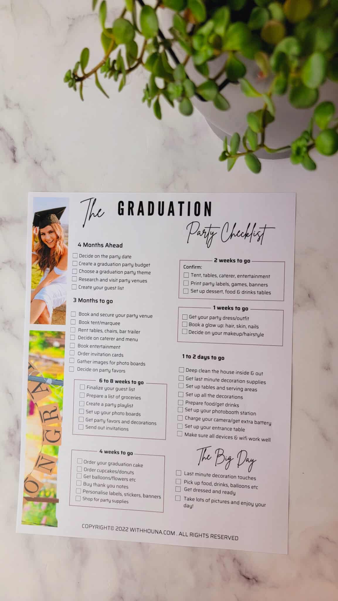 The Best Graduation Party Checklist to Keep Track of Your Graduation ...