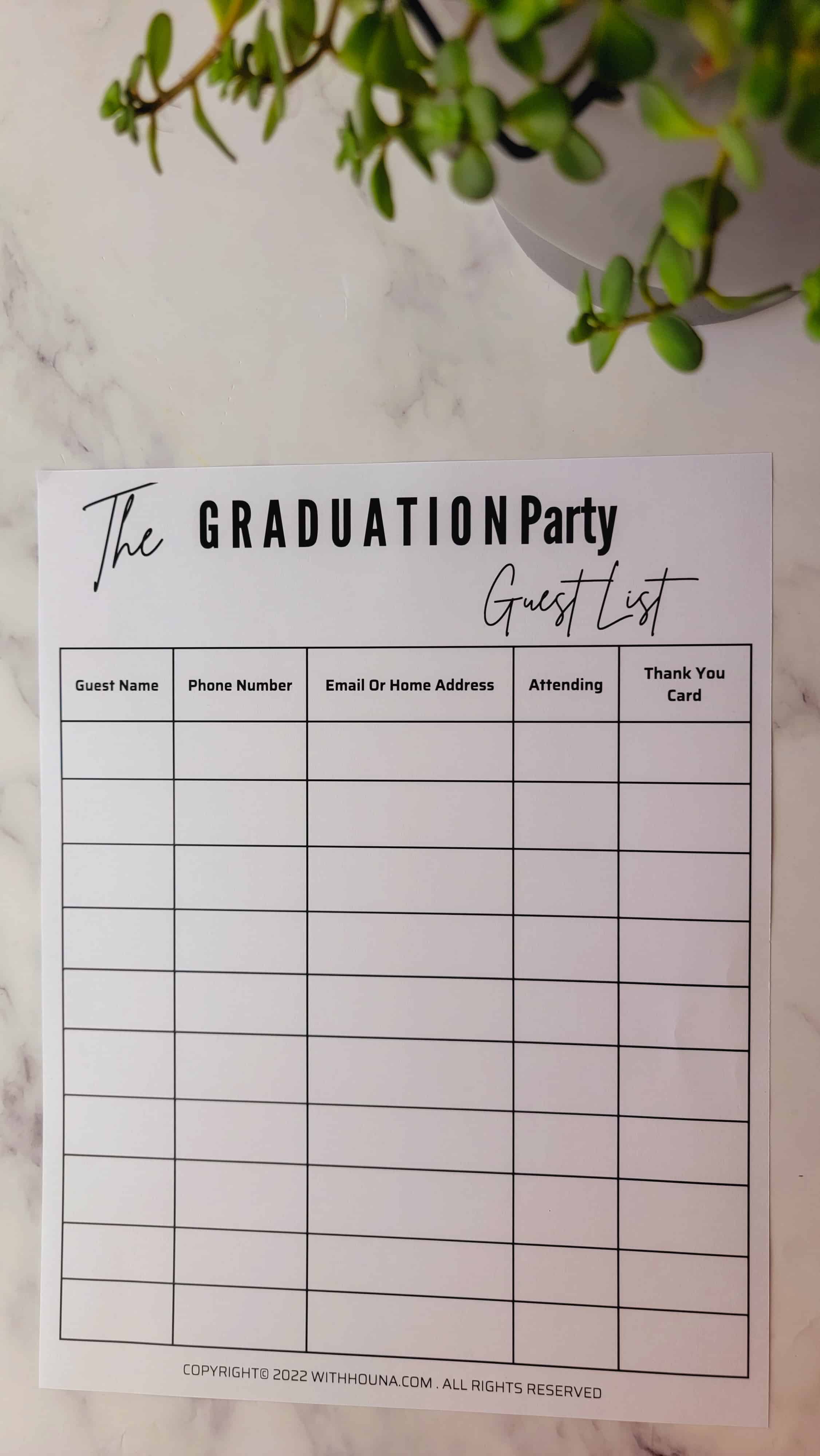 The Best Graduation Party Checklist to Keep Track of Your Graduation ...