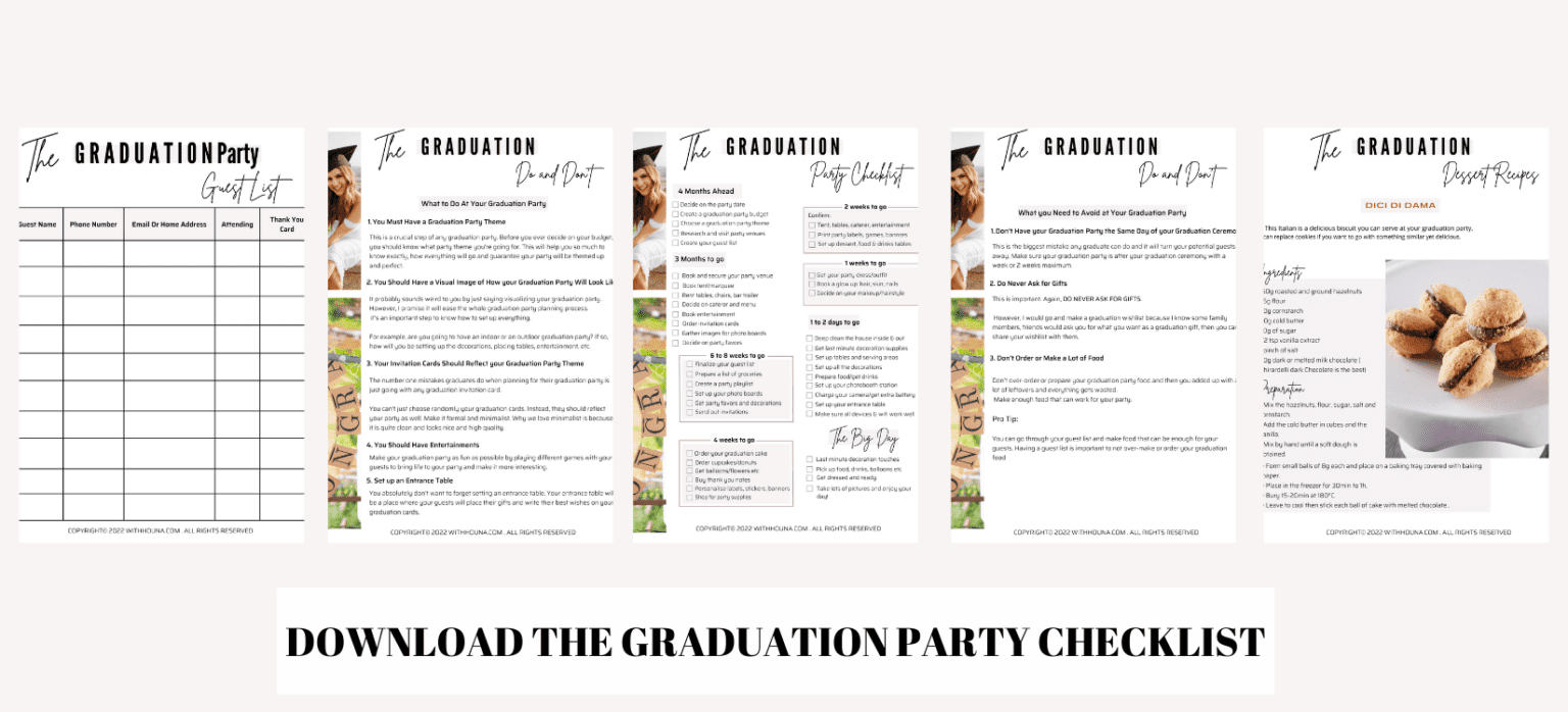 The Best Graduation Party Checklist to Keep Track of Your Graduation ...