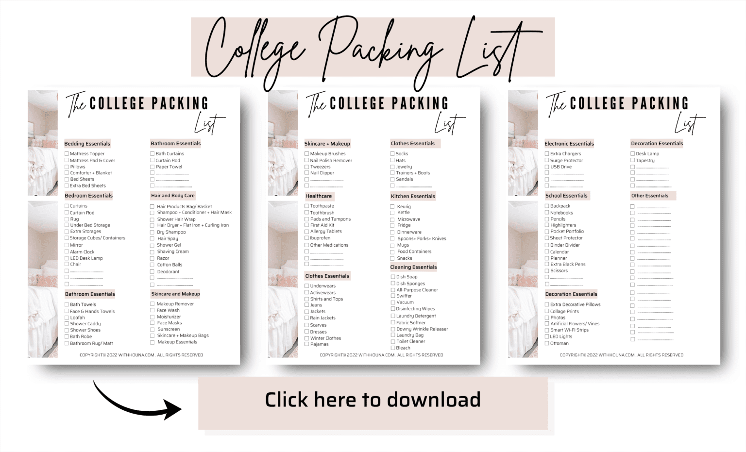 The Ultimate College Packing List You Absolutely Have to Get Your Hands ...