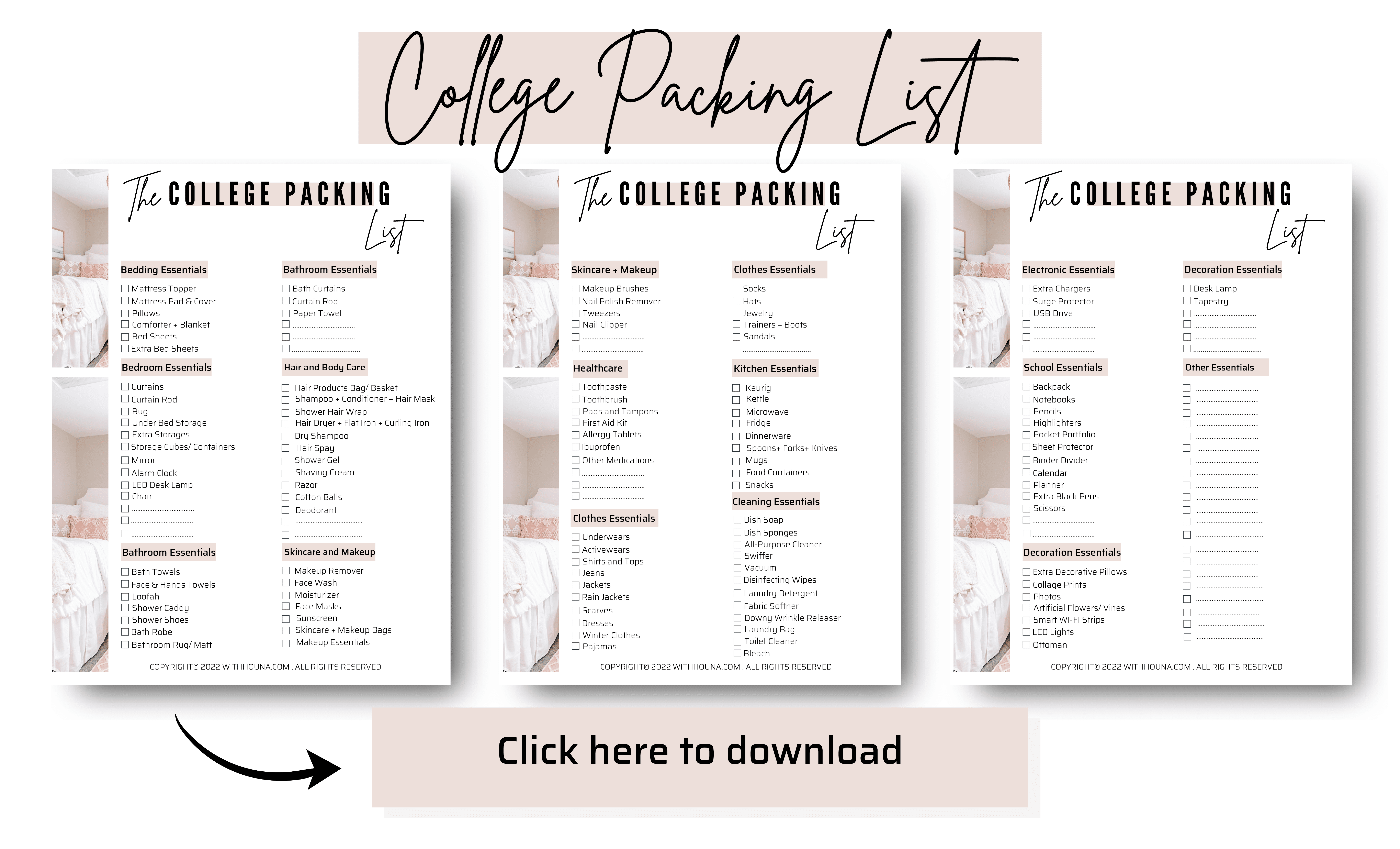 The Ultimate College Packing List You Absolutely Have to Get Your Hands ...