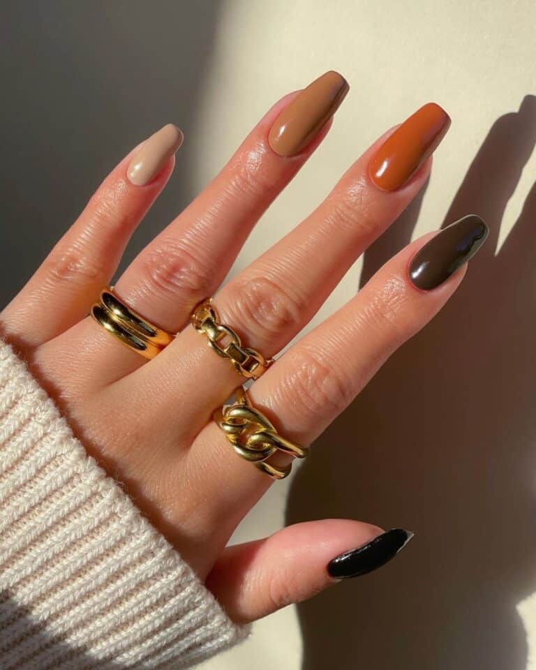 46 Gorgeous Fall Nails And Fall Nail Ideas That Are Trending This Year ...