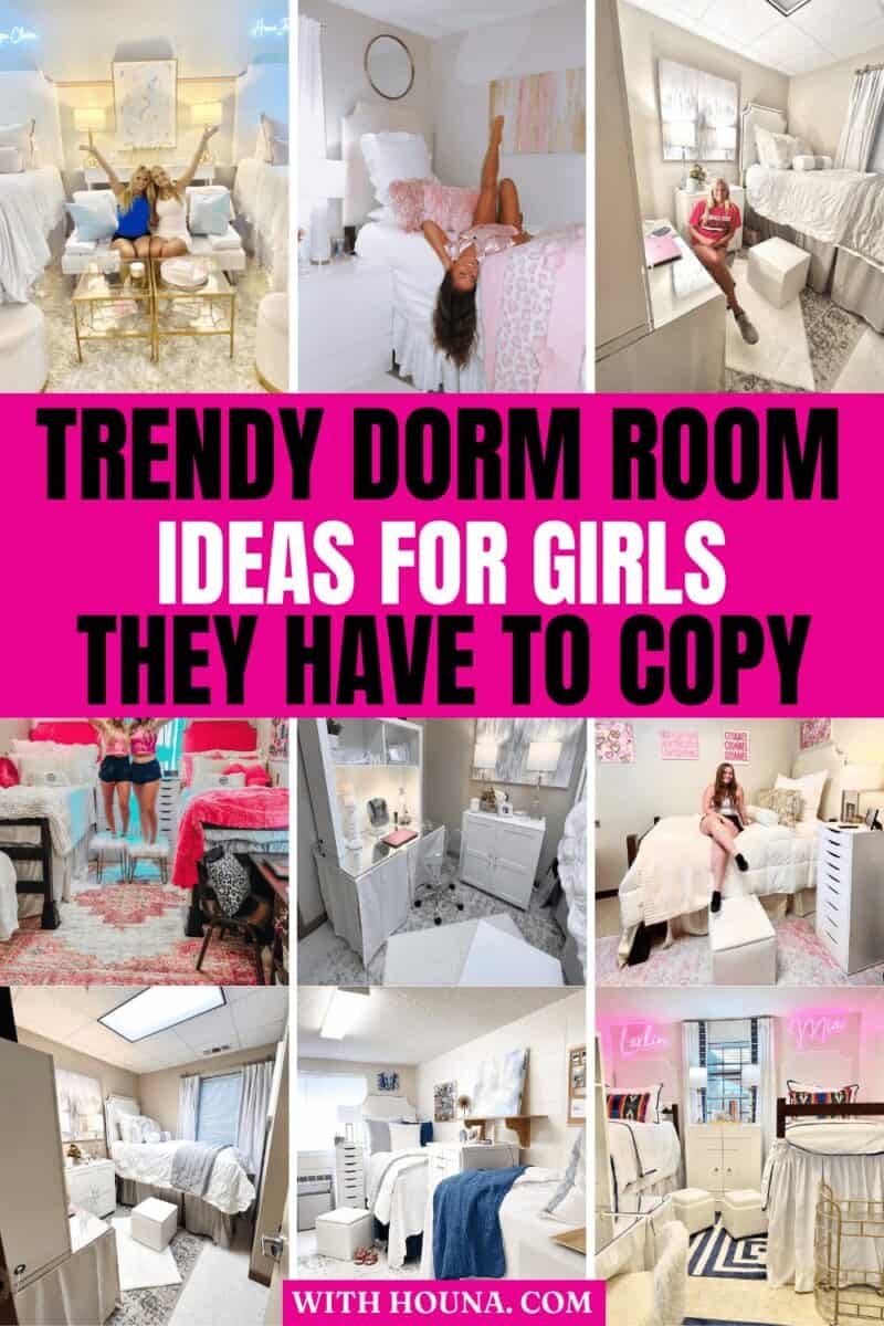 42 Trendy Dorm Room Ideas College Girls Have to Copy This Year - With Houna