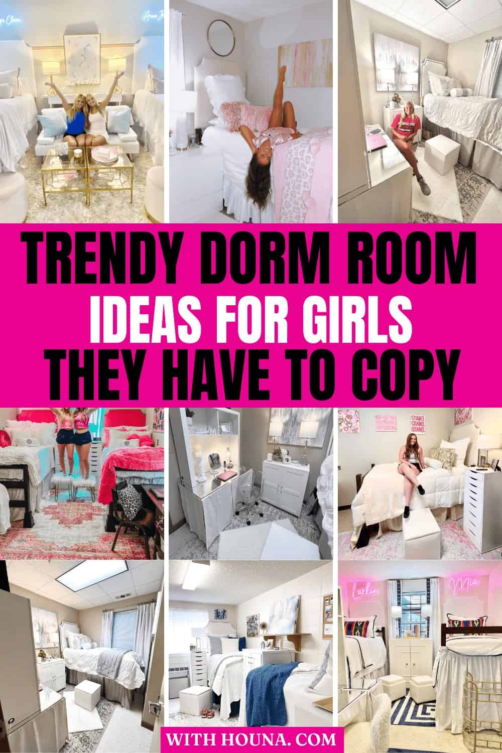 42 Trendy Dorm Room Ideas College Girls Have to Copy This Year - With Houna