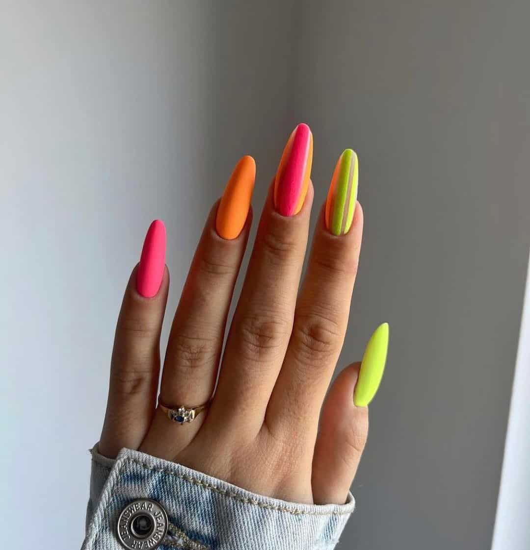 49 Bright Neon Nail Designs and Neon Nail Colors For Your Next Mani ...