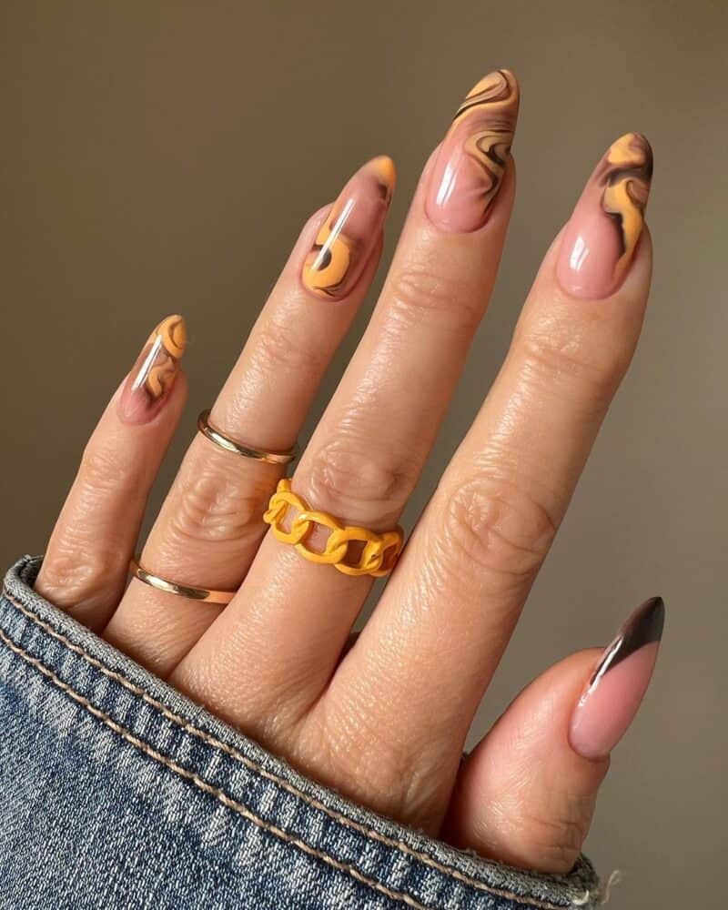 53 Trendy and Cute Fall Nail Designs And Fall Nail Colors to Upgrade ...