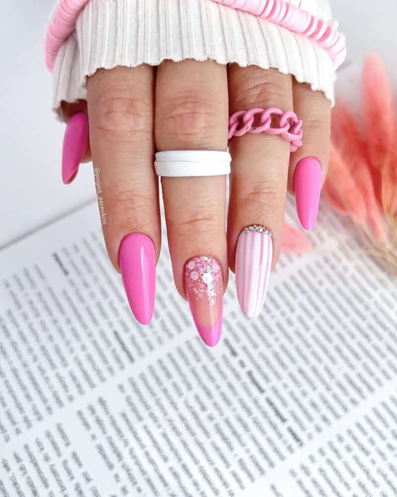 39 Cute Pink Barbie Nails Trends To Recreate Immediately - With Houna