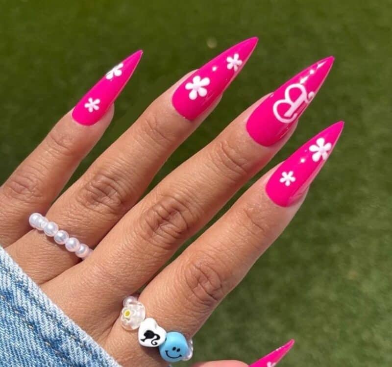 39 Cute Pink Barbie Nails Trends To Recreate Immediately - With Houna
