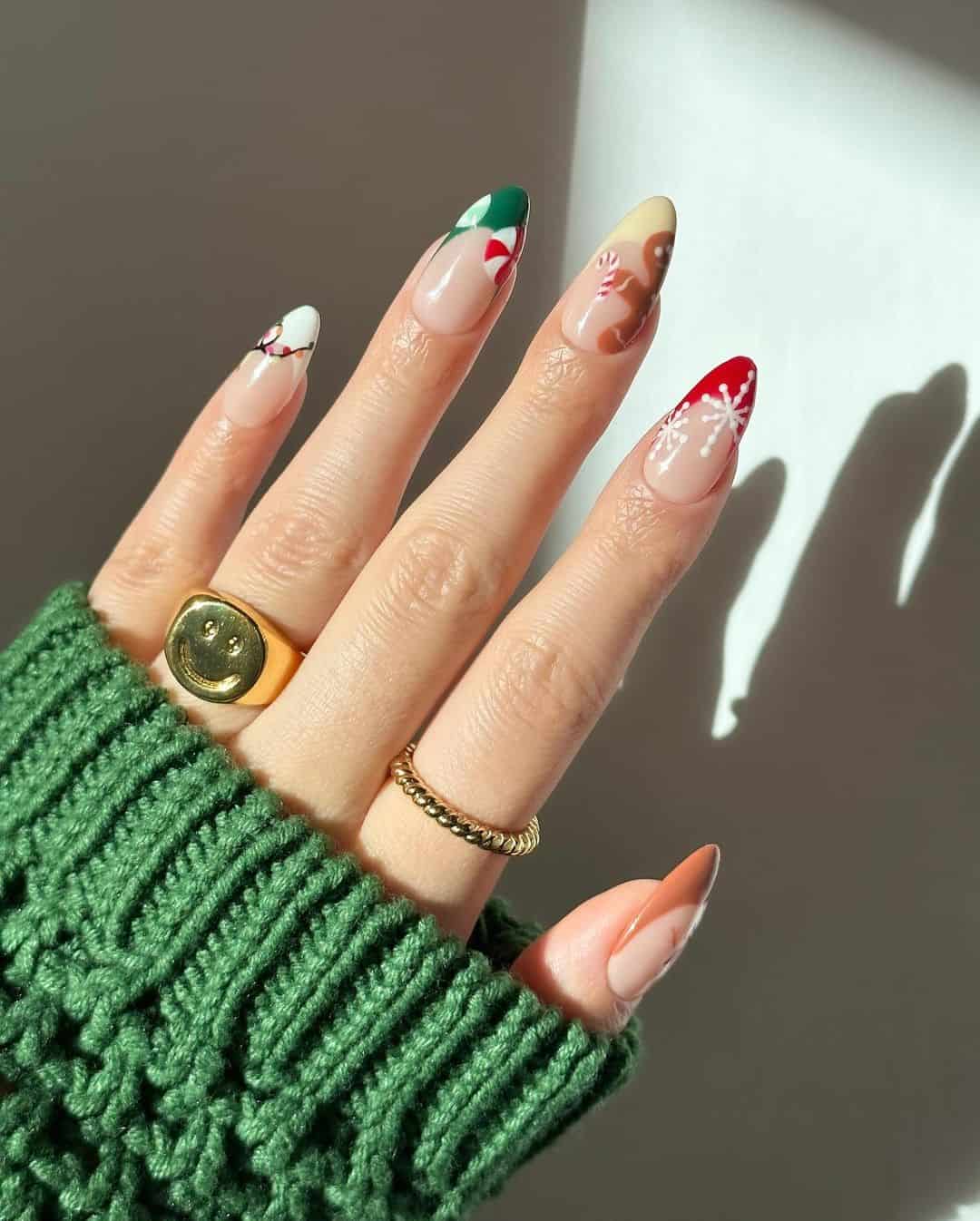 45 Lindas Y Creativas Ideas De Diseños De Uñas Navideñas Rojas - DECORAMANO