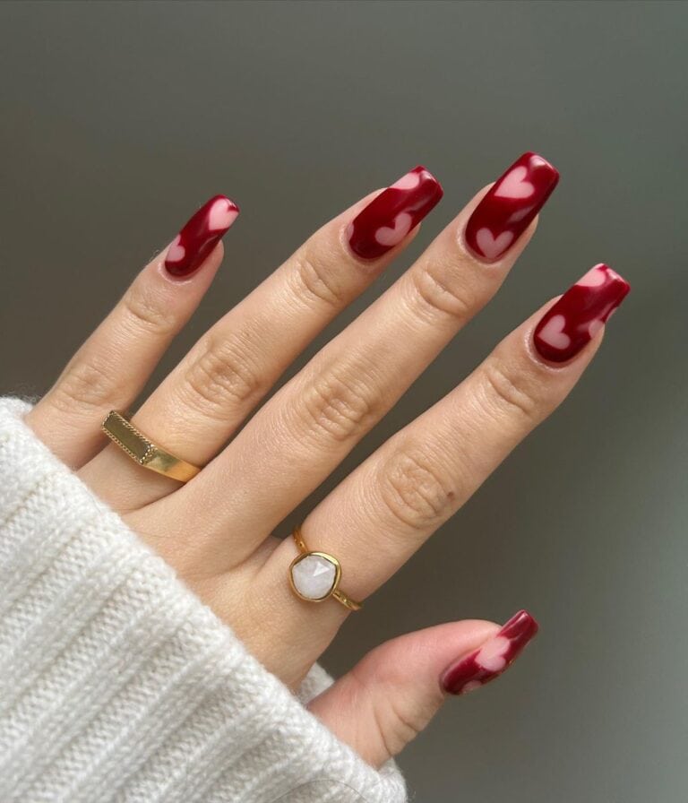 57 Cute Heart Nail Designs and Heart Nails You'll Want to Recreate this ...