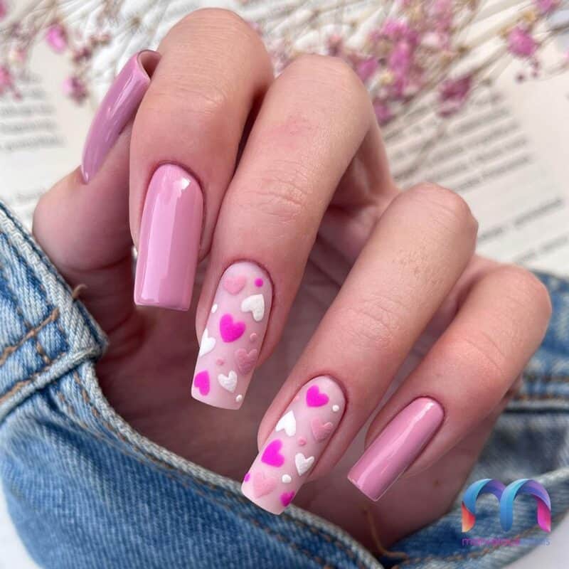 57 Cute Heart Nail Designs and Heart Nails You'll Want to Recreate this ...