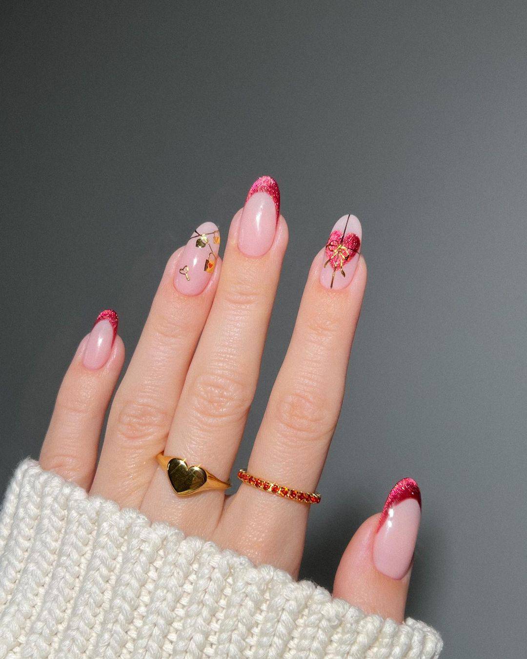 57 Cute Heart Nail Designs and Heart Nails You'll Want to Recreate this ...