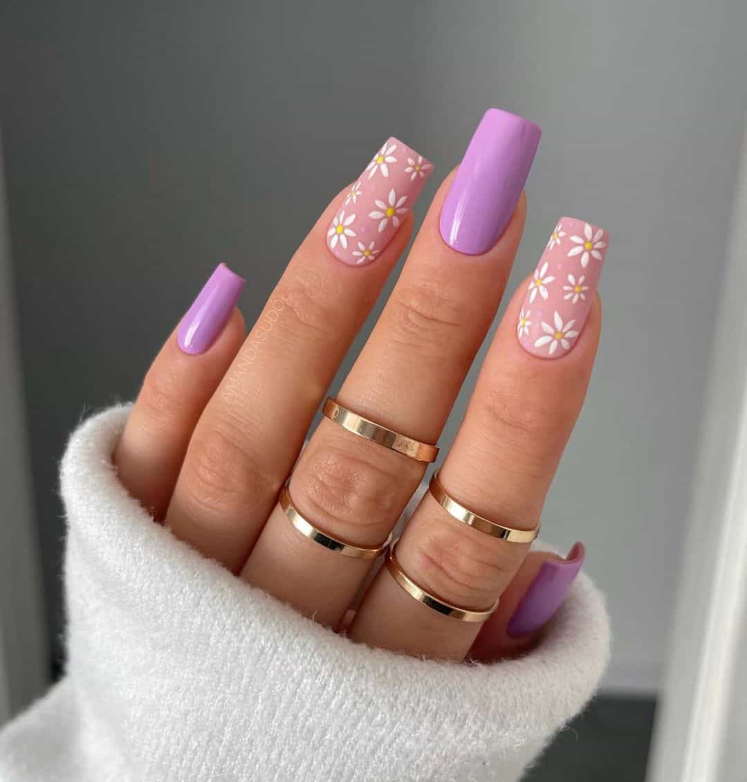 49 Beautiful Flower Nail Designs and Flower Nails To Recreate This Year ...
