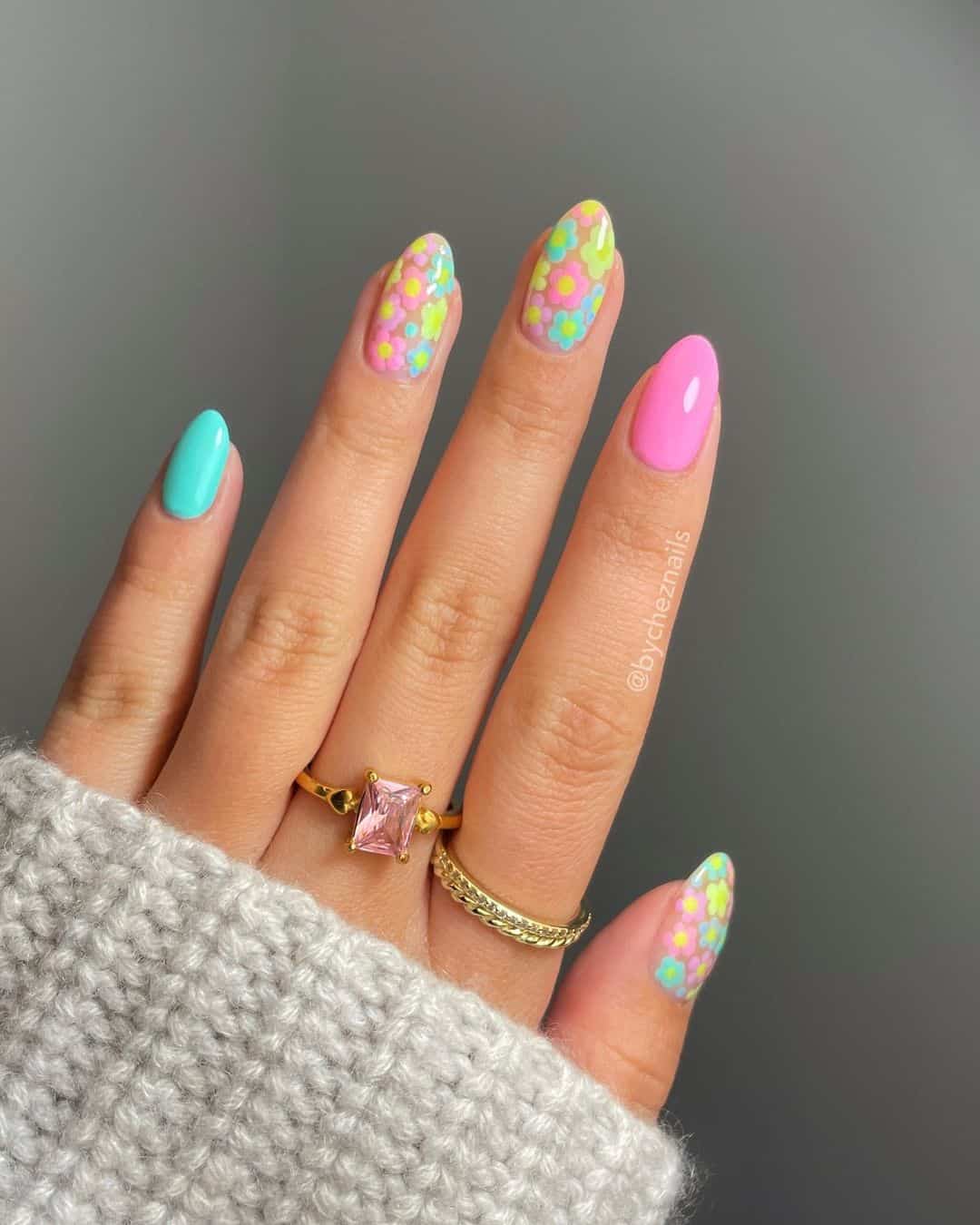 30 Gorgeous Short Spring Nails and Short Nails for Spring You Have to ...
