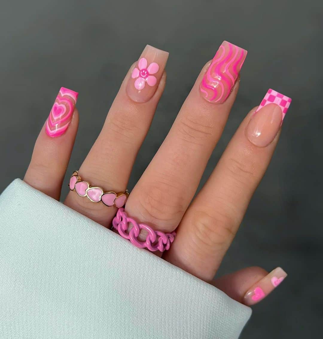 37 Hottest Pink Nail Designs To Show Off This Year - With Houna