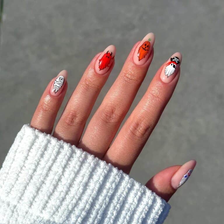 36 Unique October Nails for Autumn with a Spice of Spookiness - With Houna