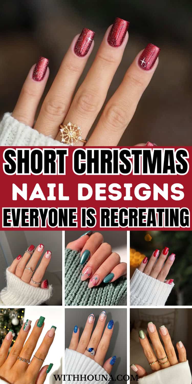 43 Festive Short Christmas Nails You Can't Miss To Recreate This ...