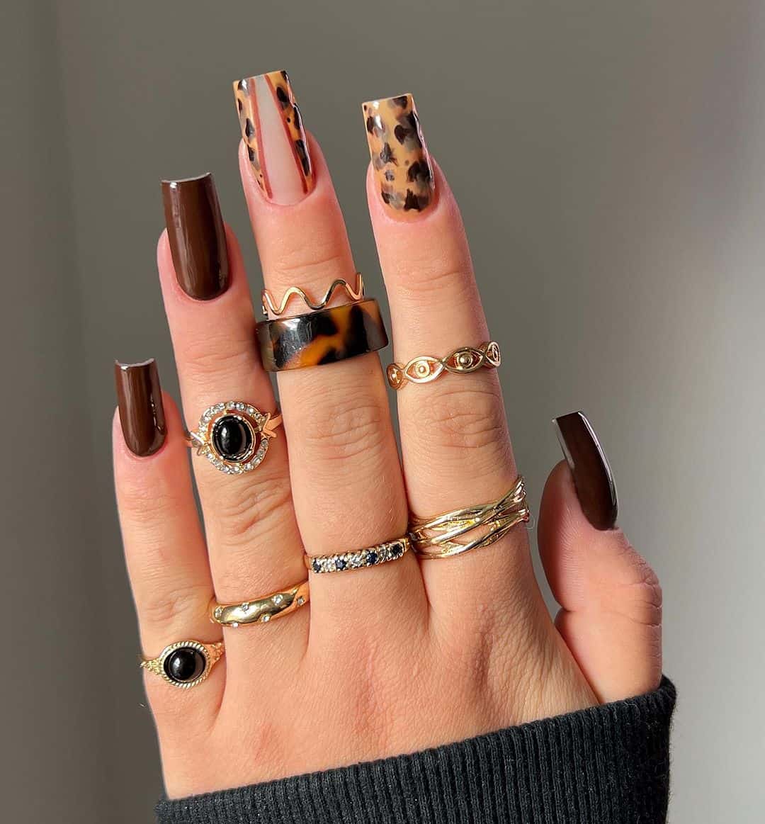 37 Cute Tortoise Nails and Tortoise Nail Designs To Spice Up This Fall ...